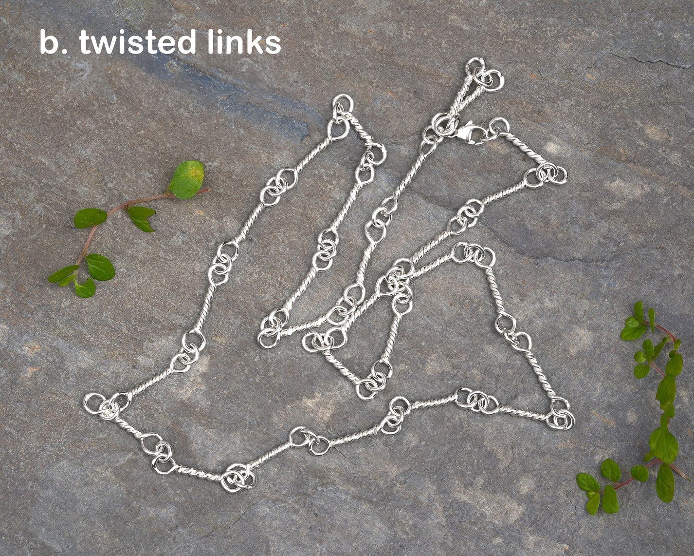 Twisted Link Necklace, Scroll Link Necklace, Head Pin Link Necklace in ...
